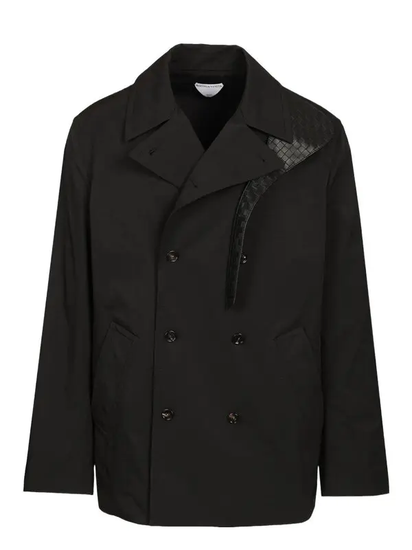 Bottega Veneta Woven Detail Double-breasted Coat - No