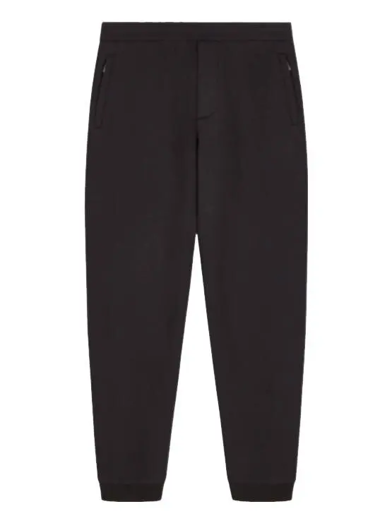 Emporio Armani Elastic-waist Athletic Pants - Black