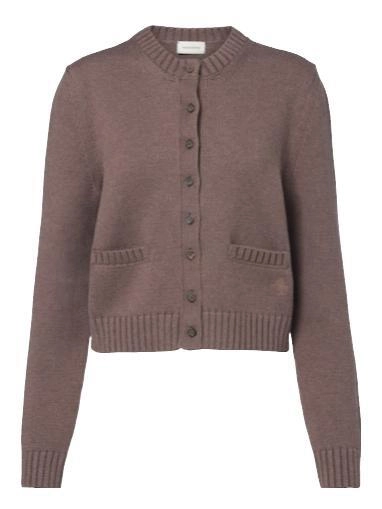 Magda Butrym Ribbed Cotton Cardigan - Brown