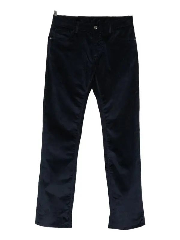 Etro Corduroy Straight-leg Trousers - Black