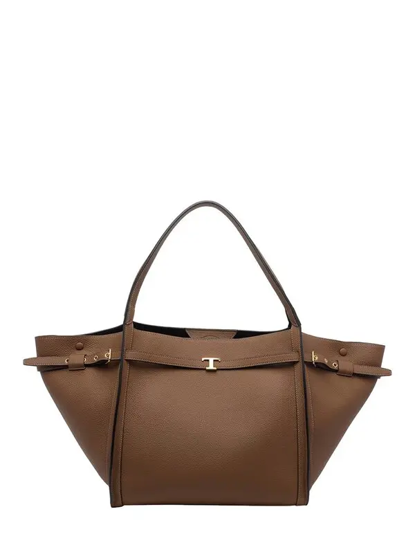 TOD'S Medium Leather Shopping Bag - Brown