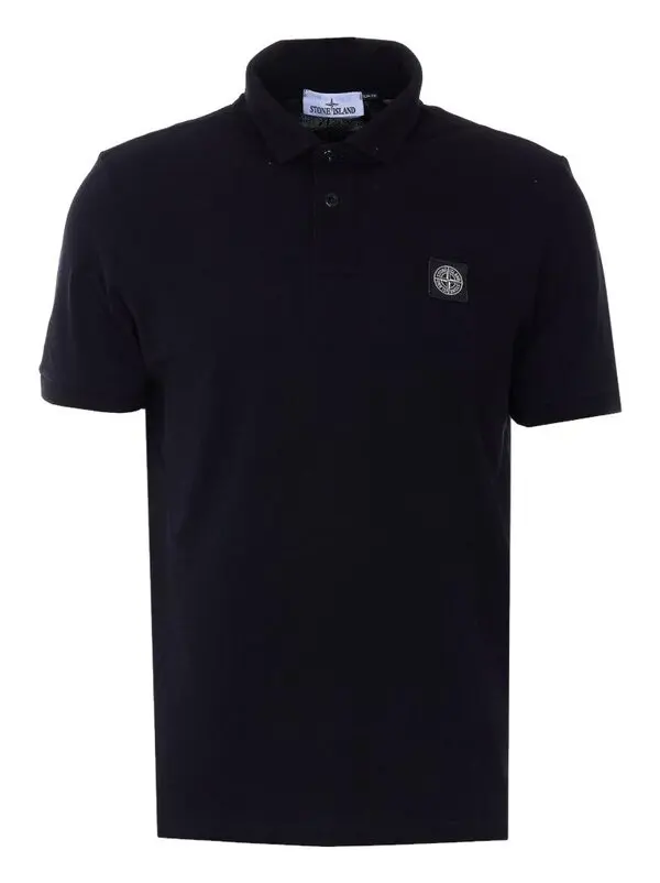 Stone Island Logo Polo - Black