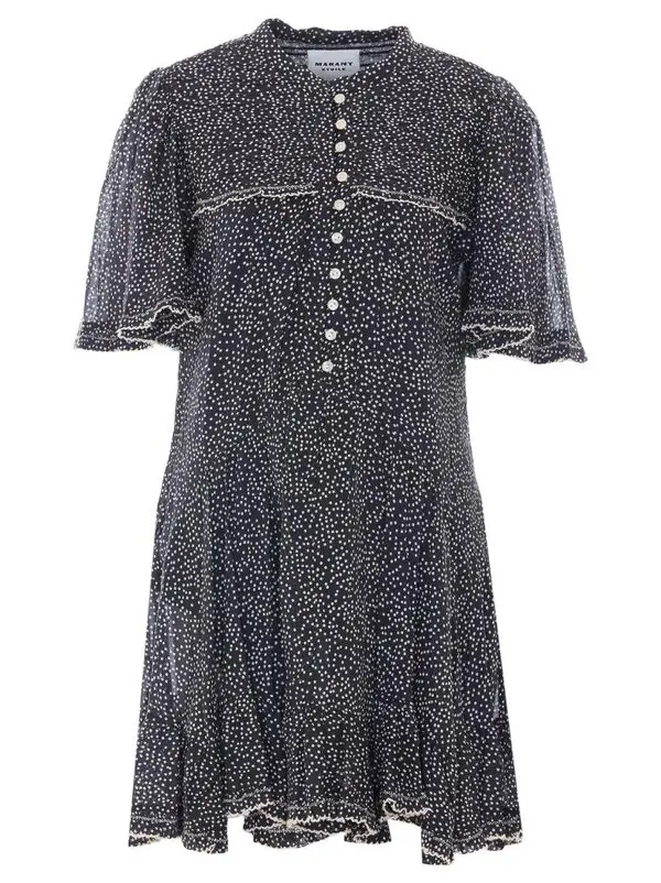 Isabel Marant Étoile Daynia Dress Polka Dot Print - Black