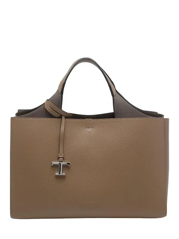 TOD'S Di Reverse Leather Tote Bag - Brown