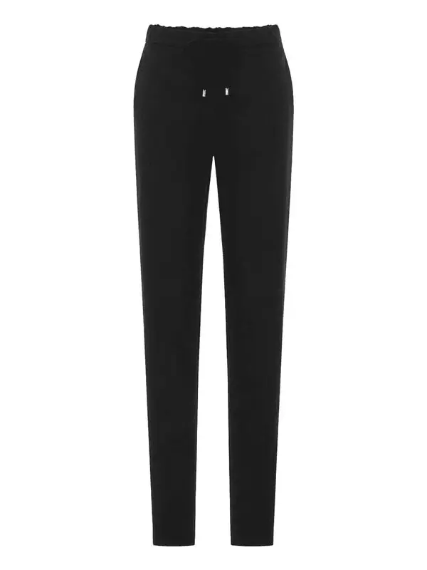 Max Mara Straight-leg Trousers With Drawstring Waist - Black