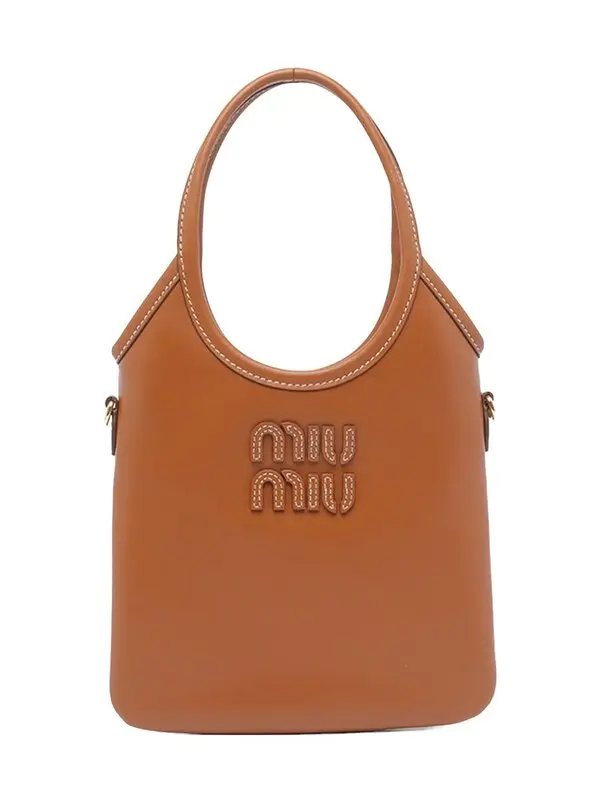 Miu Miu Calf Leather Handbag - Brown