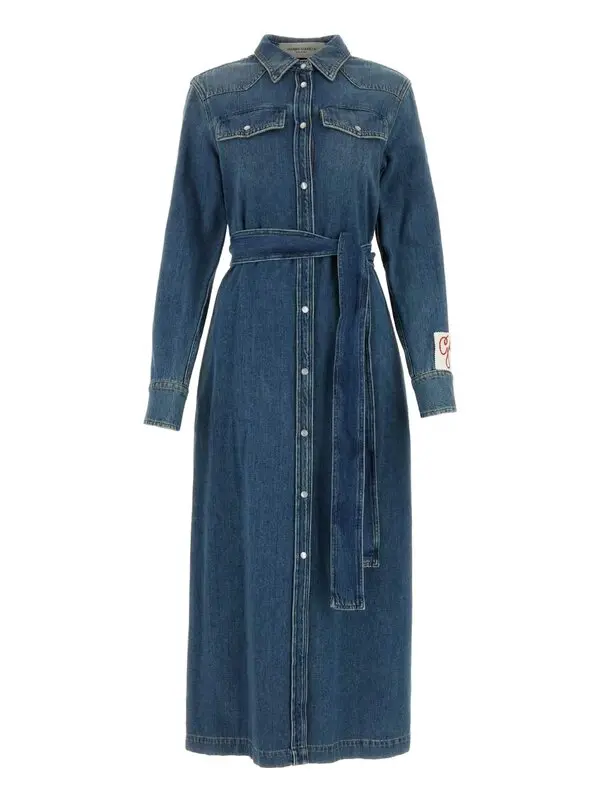 GOLDEN GOOSE Denim Dana Shirt Dress - Blue