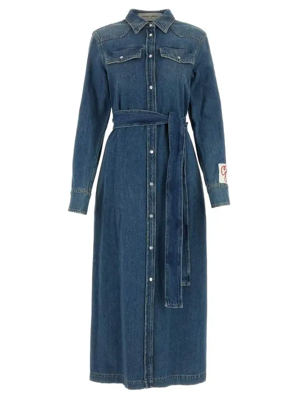 GOLDEN GOOSE Denim Dana Shirt Dress - Blue
