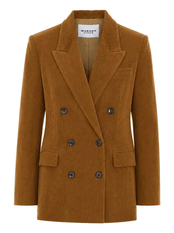 Isabel Marant Étoile Corduroy Double-breasted Jacket - Brown
