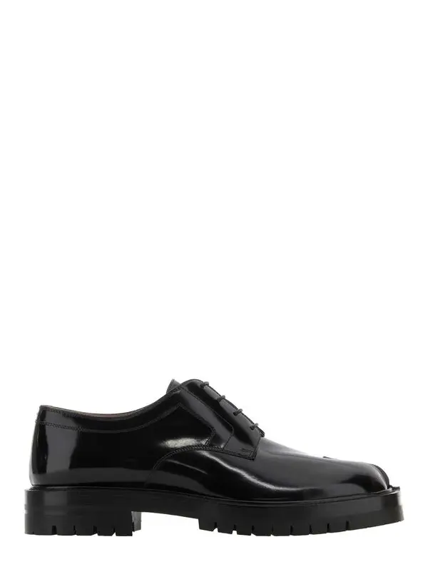 MAISON MARGIELA Leather Tabi Lace-up Shoes - Black