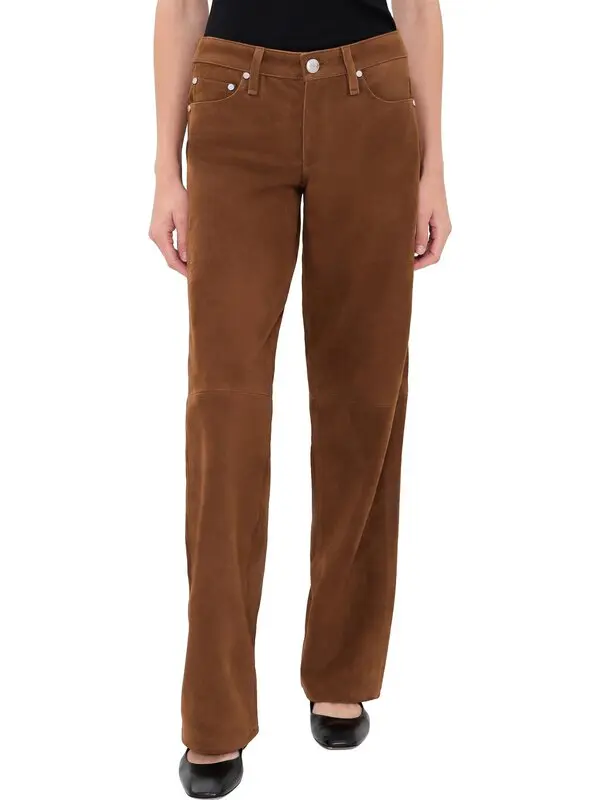 Rag & Bone Saige Suede Pants - Brown
