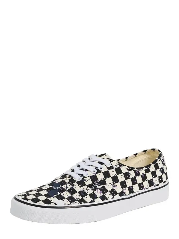 VANS Authentic Sneakers With Paint Splatter Accents - Splatter Checkerboard/multi