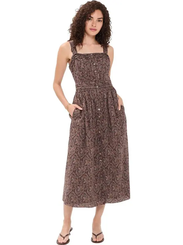 Paige Temecula Dress - Dark Brown Multi