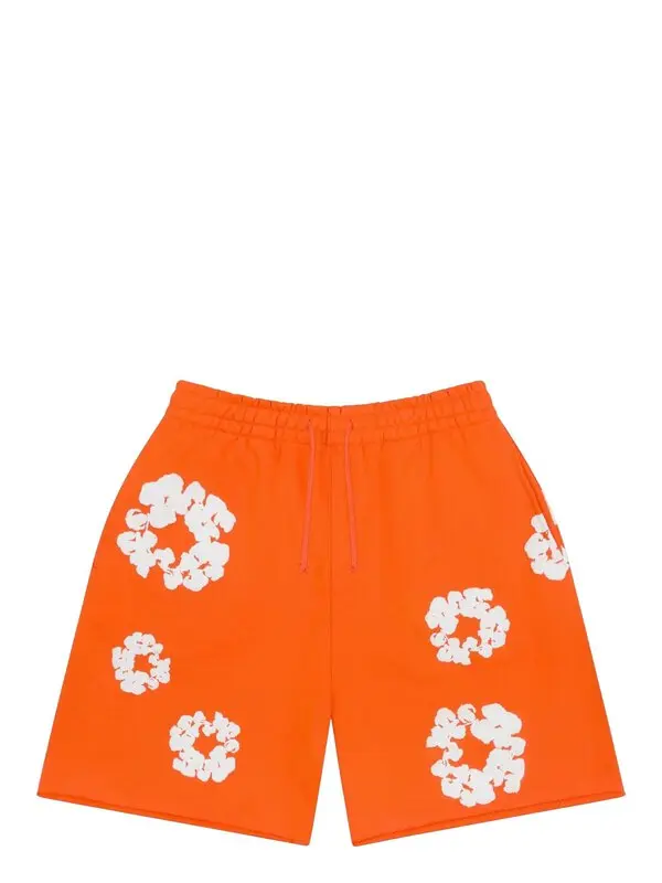 DENIM TEARS Cotton Wreath Sweatshorts - Orange
