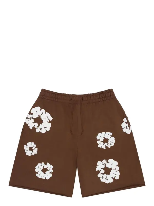 DENIM TEARS Cotton Wreath Sweatshorts - Brown