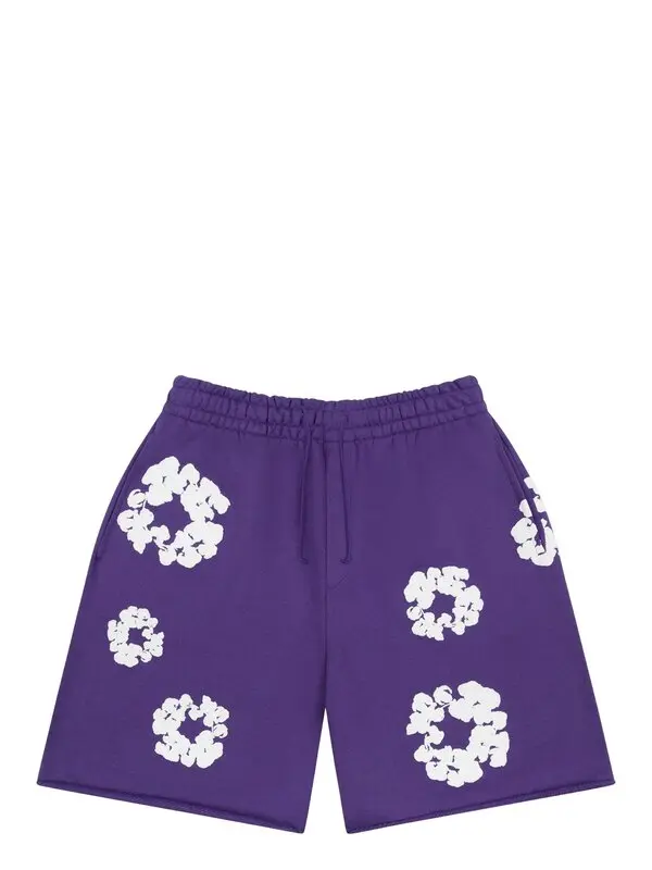 DENIM TEARS Cotton Wreath Sweatshorts - Purple