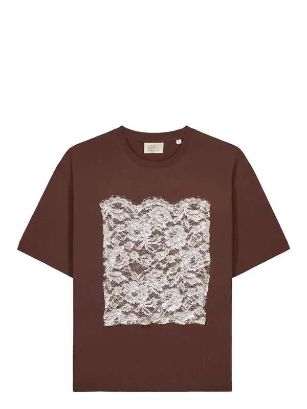 EFFEI Lumière Lace T-shirt - Brown