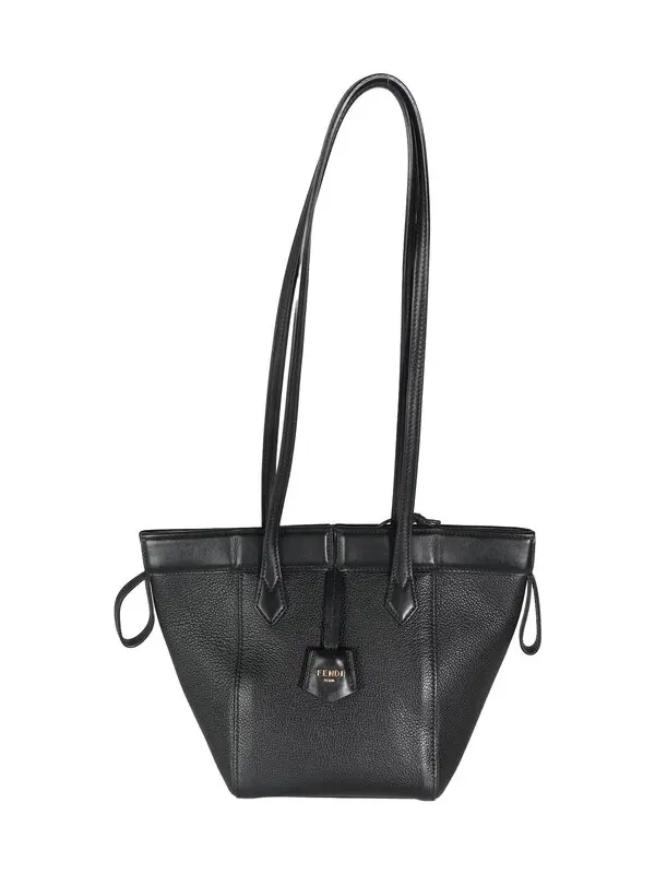 Fendi Black Vitello Origami Tote - Brown