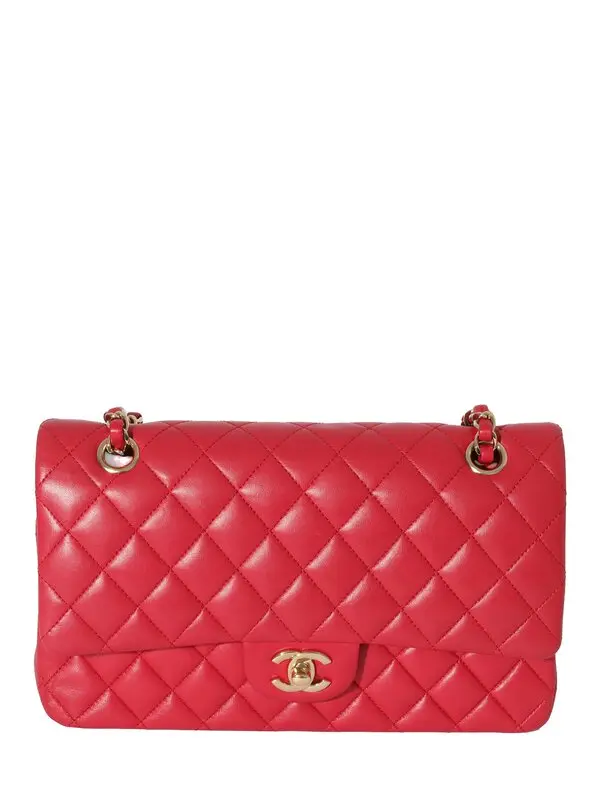 Chanel Quilted Lambskin Classic Double Flap Bag - Pink