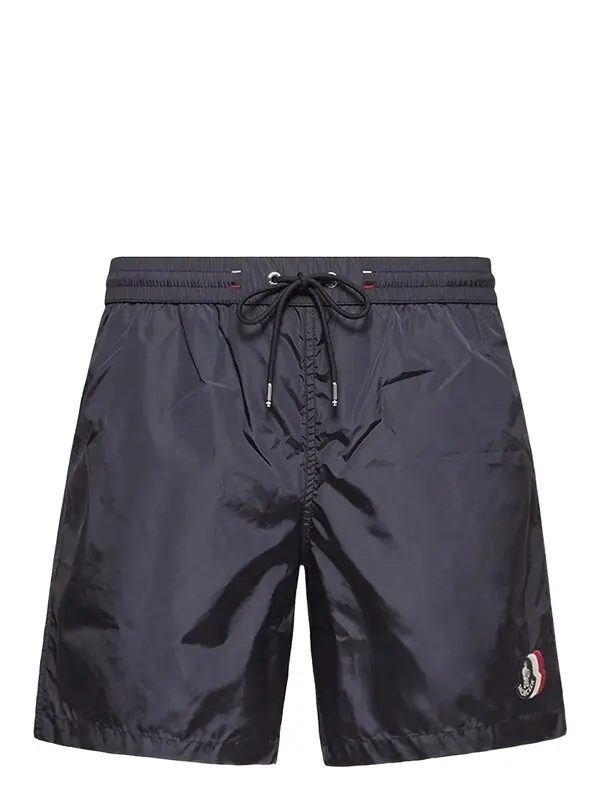 Moncler Swim Shorts With Patches - Blue
