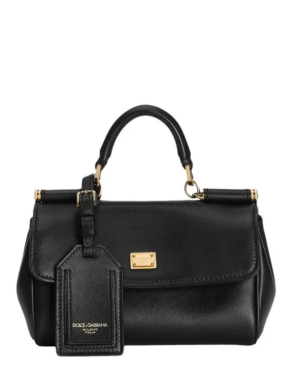 Dolce & Gabbana My Sicily Leather Handbag - Black