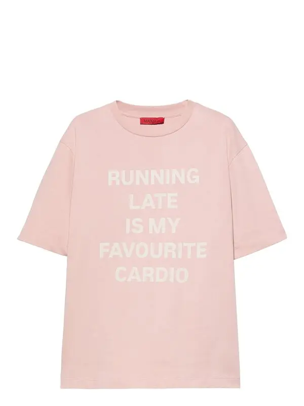 Max & Co. Cotton Slogan T-shirt - Pink