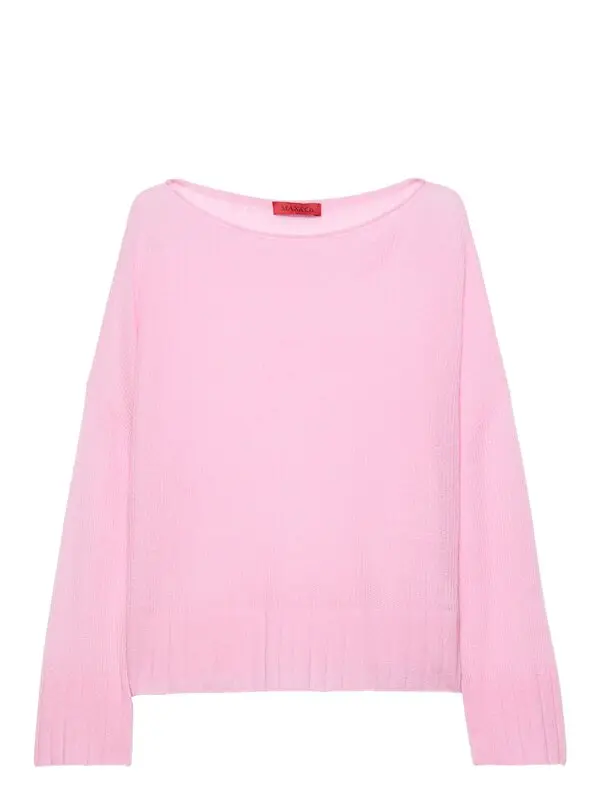 Max & Co. Wool-blend Boat-neck Sweater - Pink