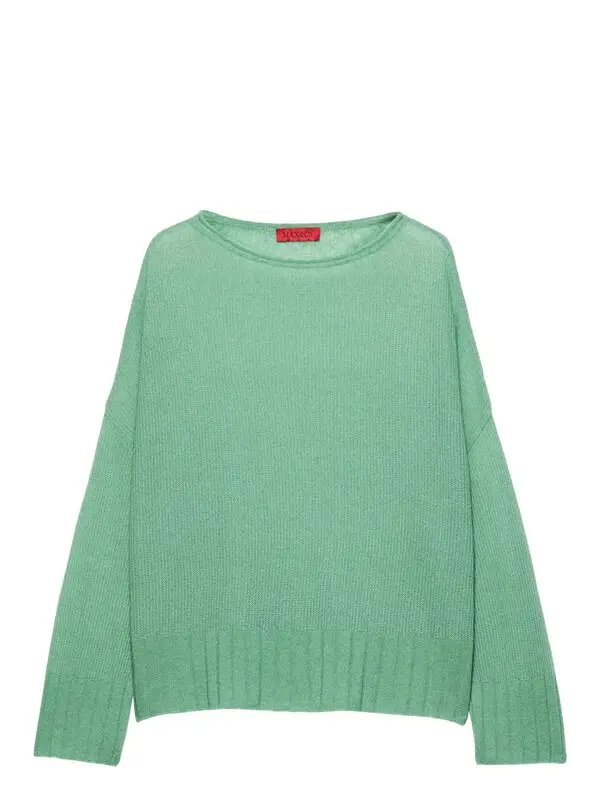 Max & Co. Boat Neck Wool Blend Sweater - Green