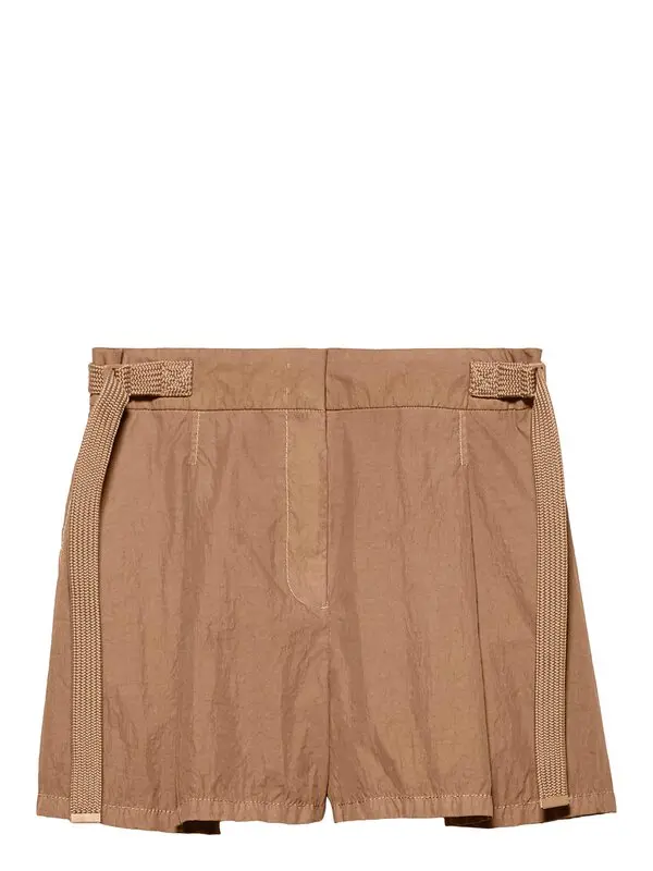 Max & Co. Bermuda Shorts With Adjustable Waist Tabs - Brown