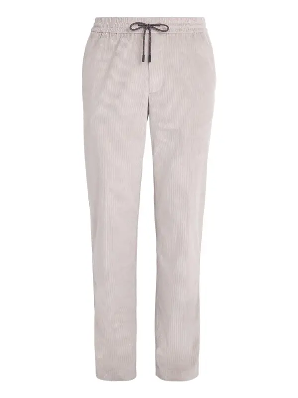 Sease Corduroy Slim Trousers - Grey