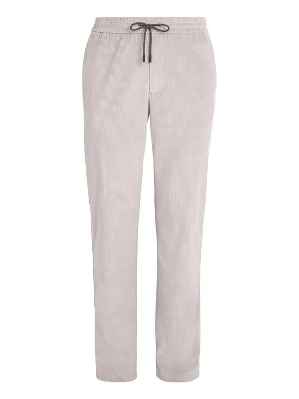 Sease Corduroy Slim Trousers - Grey