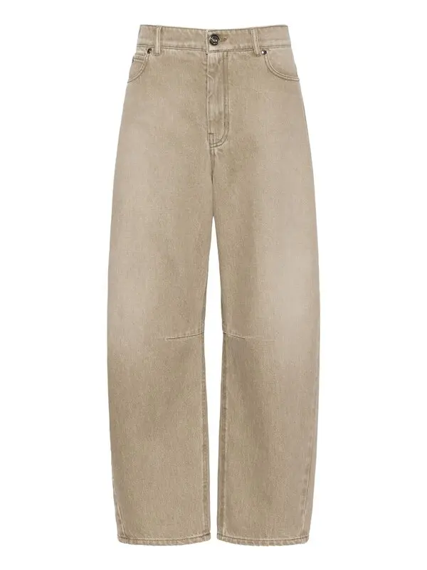 Max Mara Barrel Leg Jeans - Beige