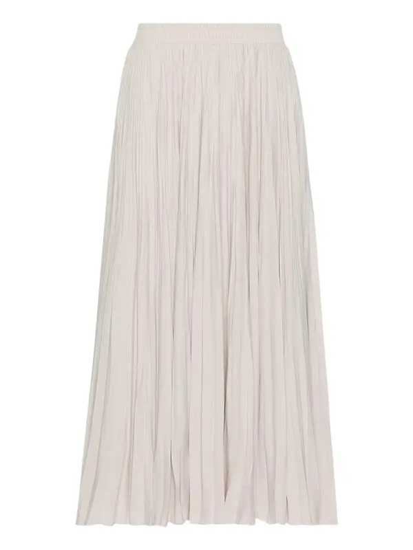 Max Mara Pleated A-line Midi Skirt - Ivory