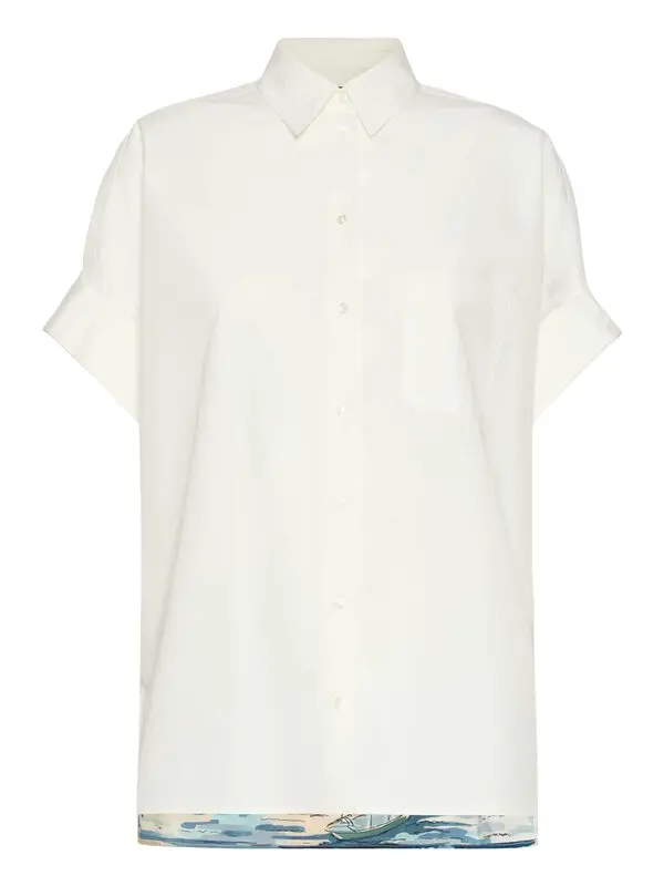 Max Mara Short Sleeve Printed Shirt - White