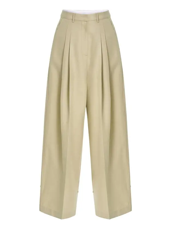 Source Unknown Roanna Button Cuff Trousers - Brown