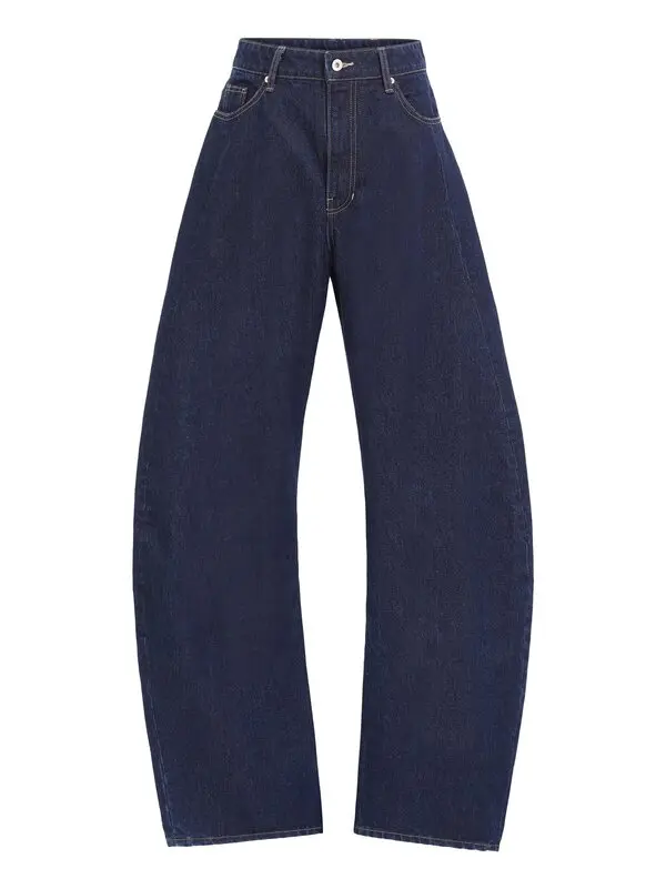 Source Unknown Elsy Barrel-leg Jeans - Navy