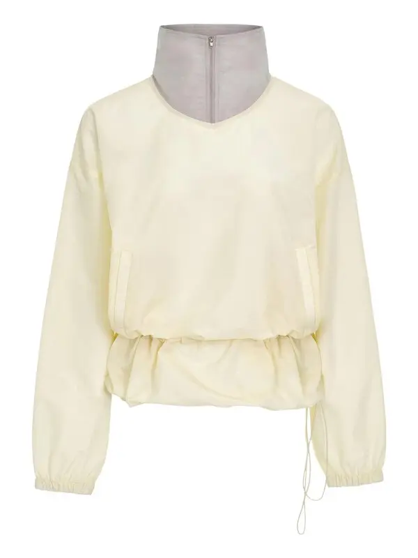 Source Unknown Callyn Zip Collar Shell Anorak - Yellow