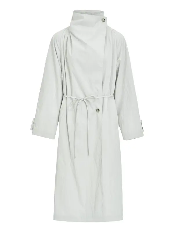 Source Unknown Cicero Funnel Neck Coat - Grey
