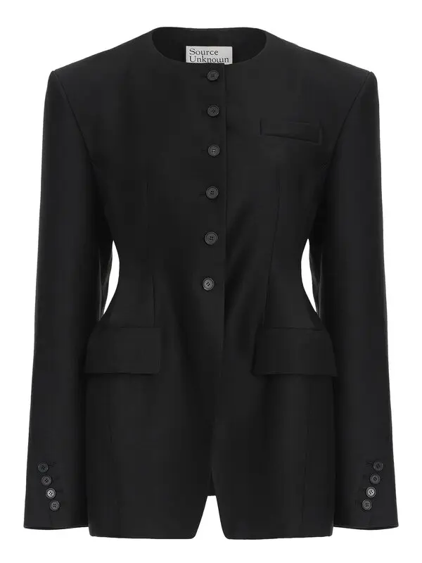 Source Unknown Hourglass Blazer - Black