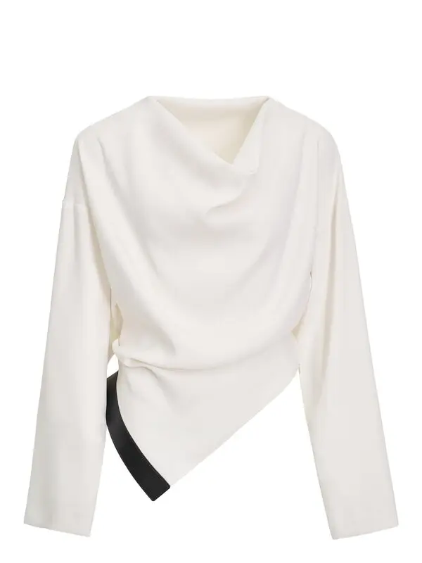Source Unknown Amalia Draped Top - White