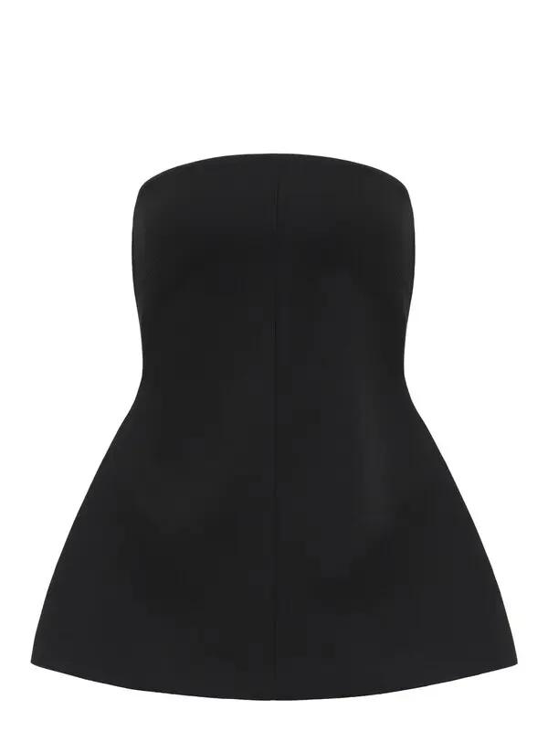 Source Unknown Rubik Peplum Top - Black