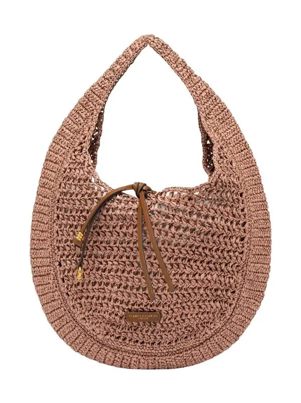 GIANNI CHIARINI Nefeli Woven Shoulder Bag - Brown