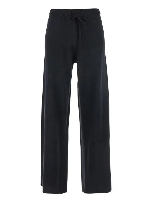 LISA YANG Pants 'sofi' With Elasticated Waist And Wide Leg In Cashmere For - Black