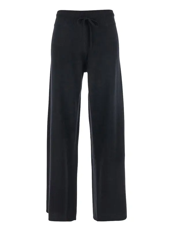 LISA YANG Sofi Wide Leg Cashmere Pants With Elasticated Waist - Multicolor