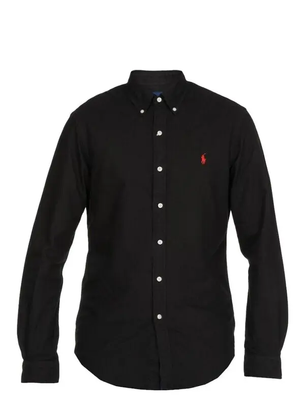 Ralph Lauren Polo Logo Embroidered Shirt - Black