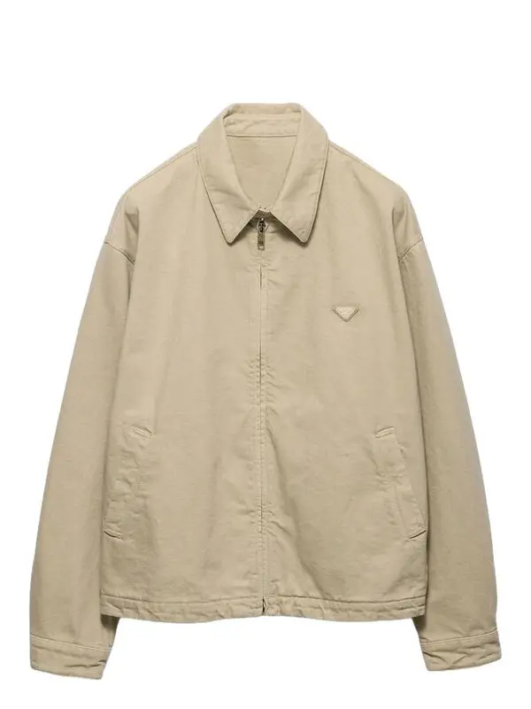 Prada Denim Blouson Jacket - Sand-colored