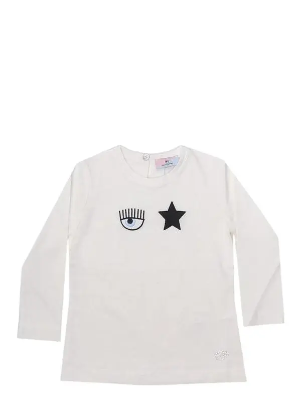 CHIARA FERRAGNI Logo Print Cotton T-shirt - White