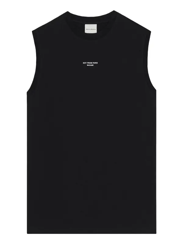 Drole De Monsieur Crew-neck Tank Top - Black