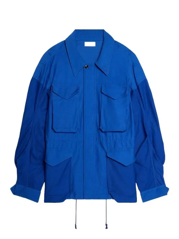 Celine Cotton Satin Parka - Blue