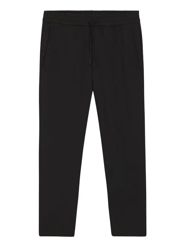 Hugo Boss Drawstring Waist Pants With Zip Pocket - Black